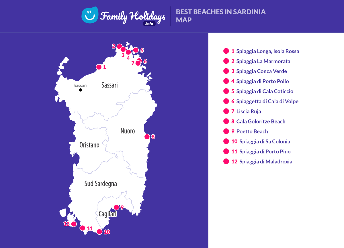 12 Breathtaking Family-Friendly Beaches in Sardinia + Map